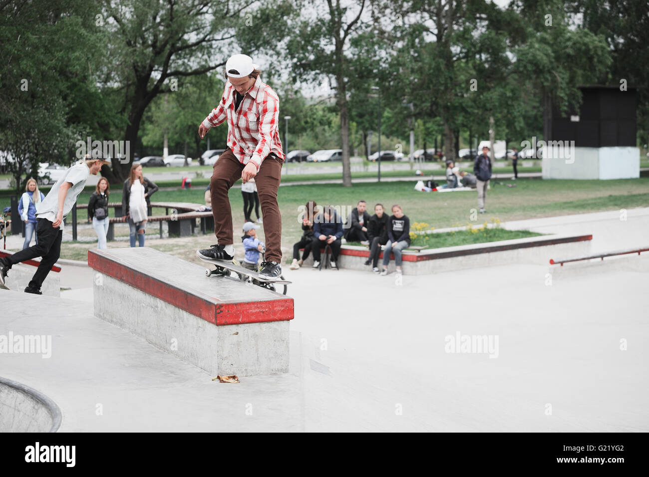 MOSCOW - 15 MAY, 2016 : Street skateboarding contest by Levi's and ...