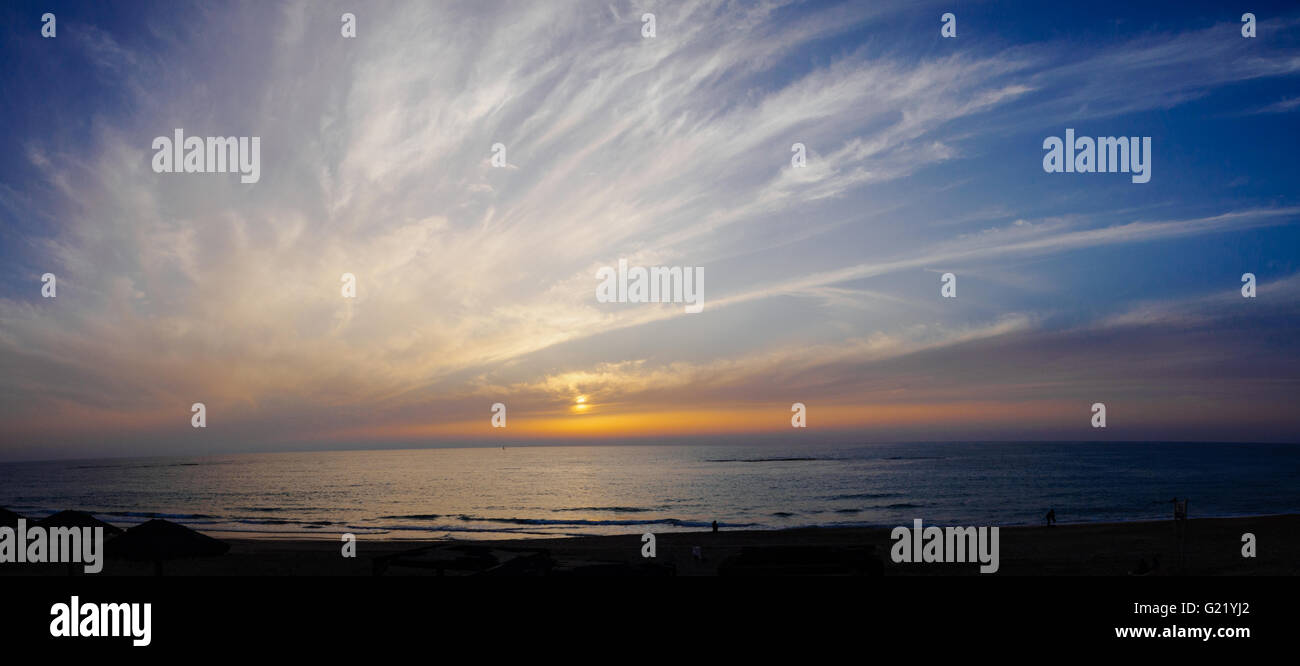 sun-set over the mediterranean sea. Photographed in Israel Stock Photo ...