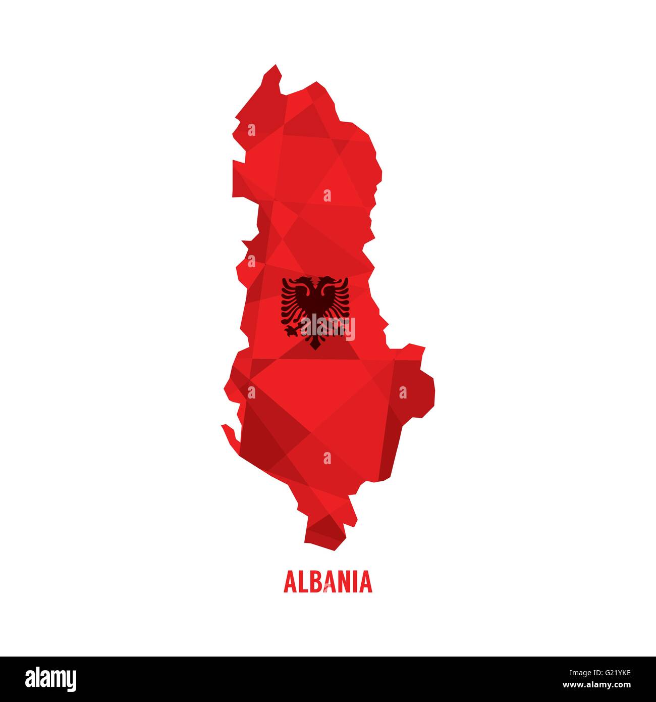 Albania national map Stock Vector Images - Alamy
