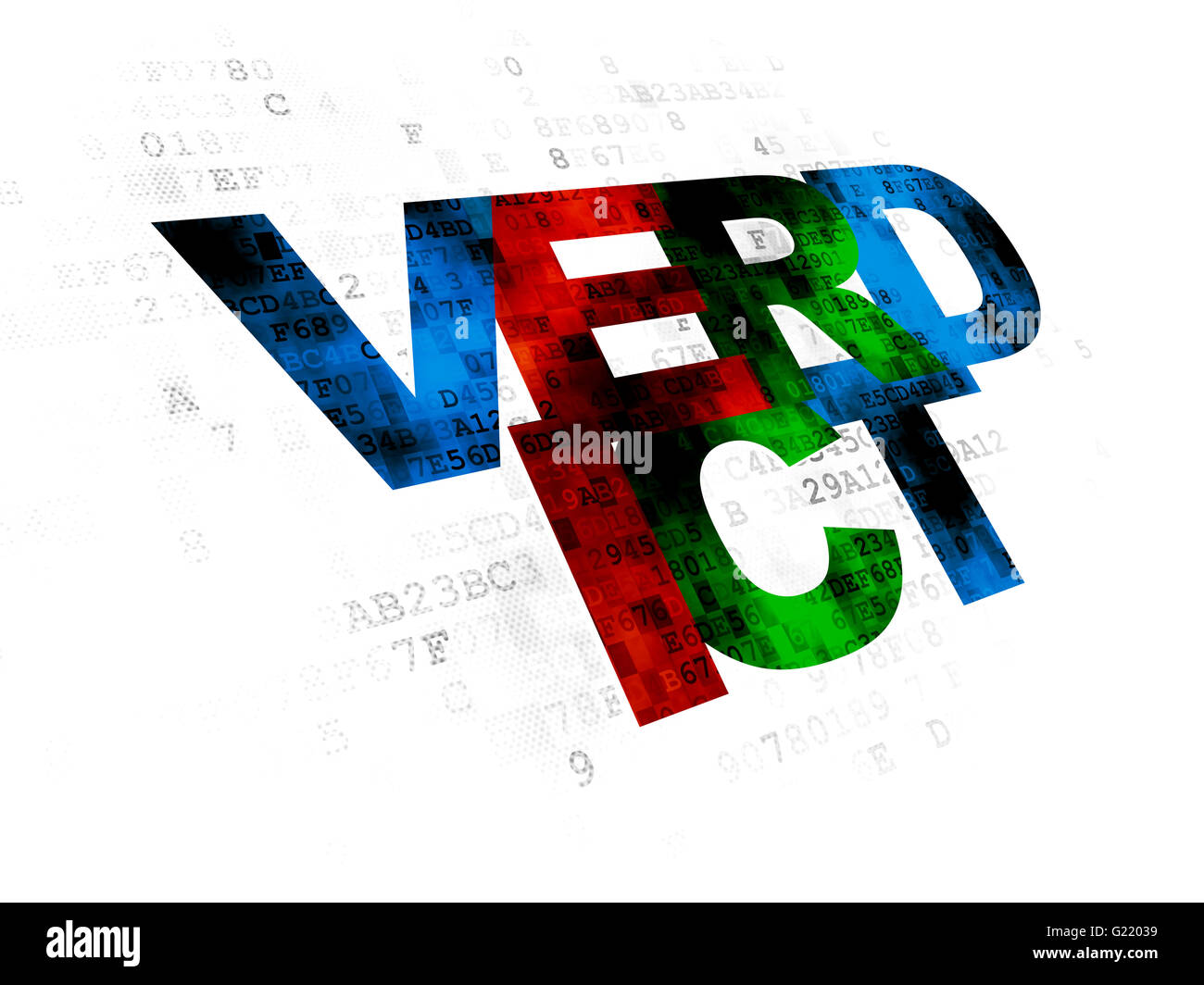 Law concept: Verdict on Digital background Stock Photo - Alamy