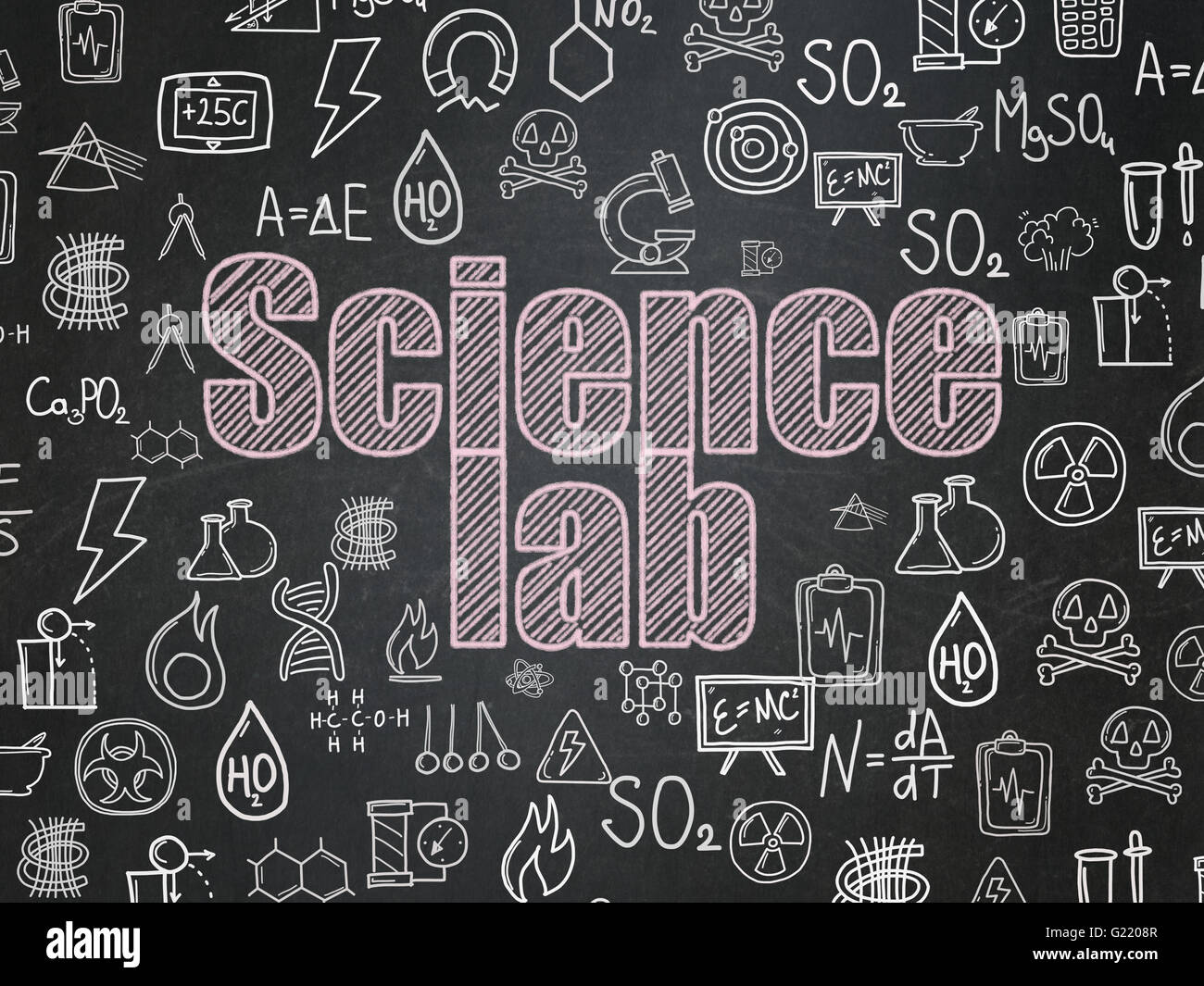 Science concept: Science Lab on School board background Stock Photo - Alamy
