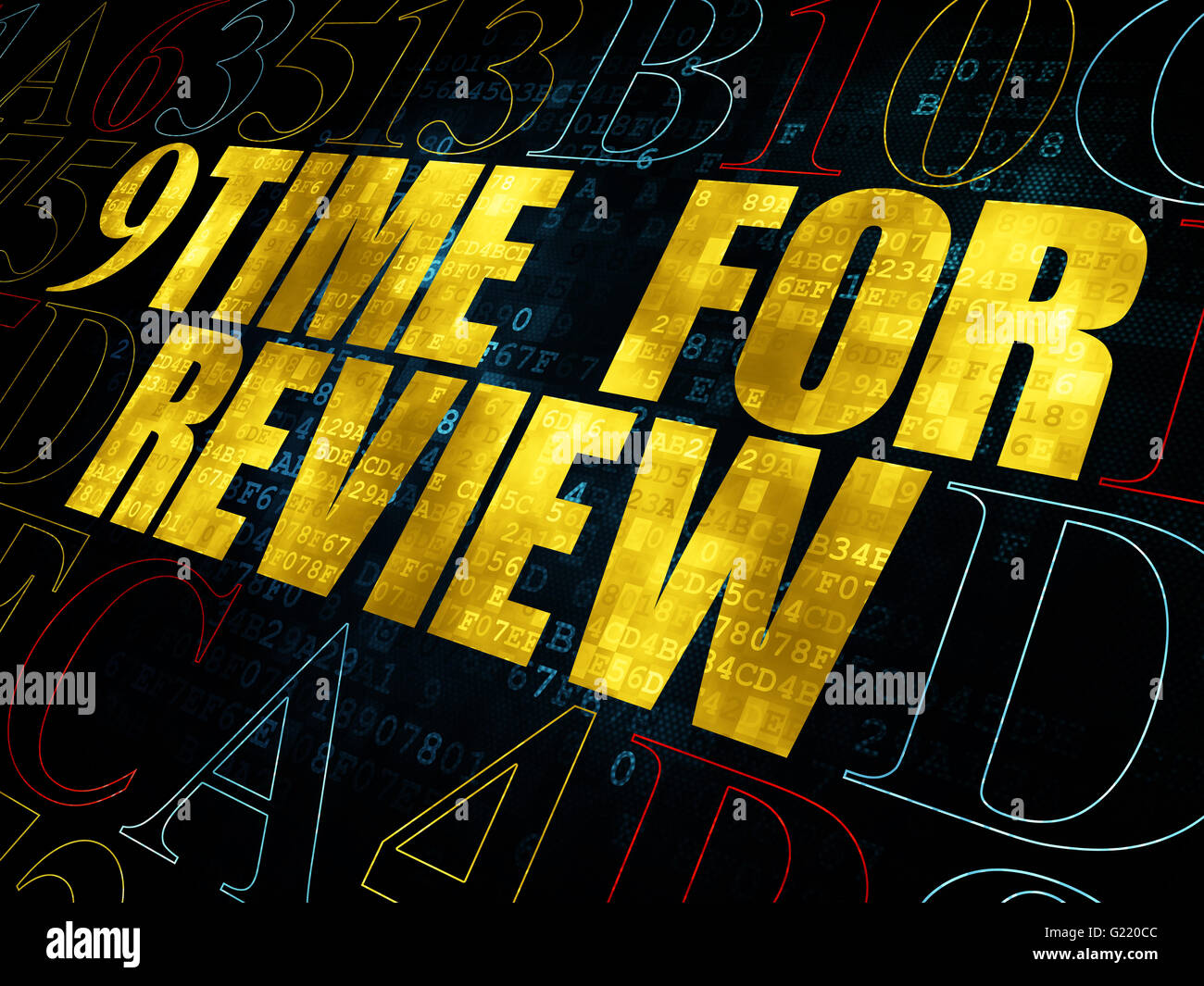 Timeline concept: Time for Review on Digital background Stock Photo - Alamy