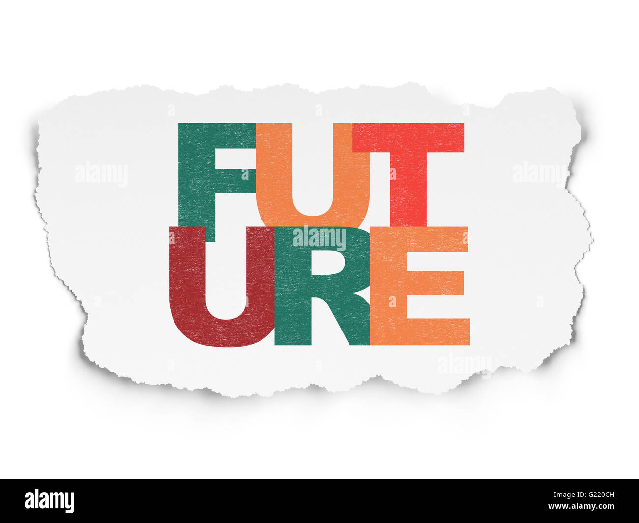 Timeline concept: Future on Torn Paper background Stock Photo - Alamy