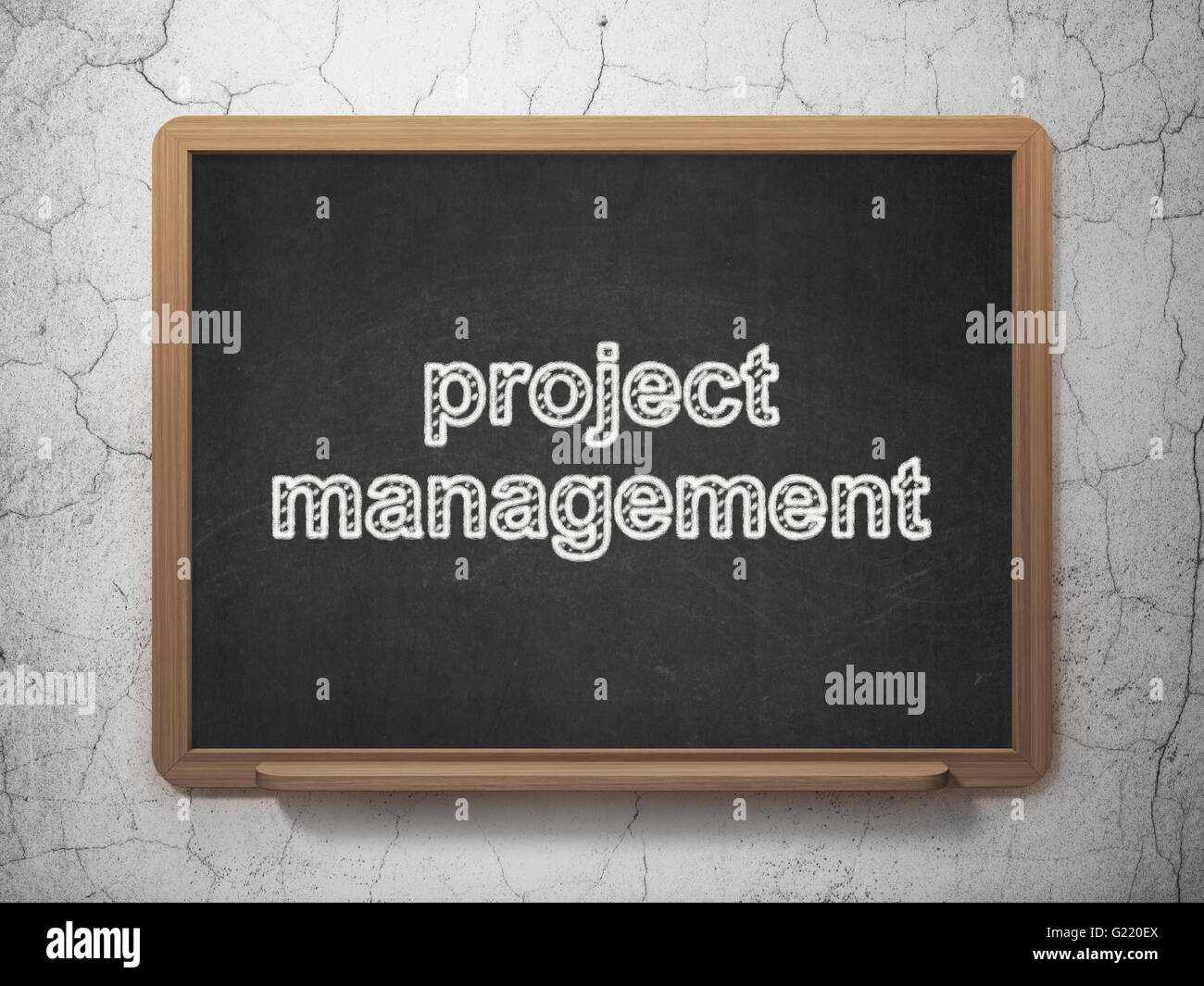 Finance concept: Project Management on chalkboard background Stock ...