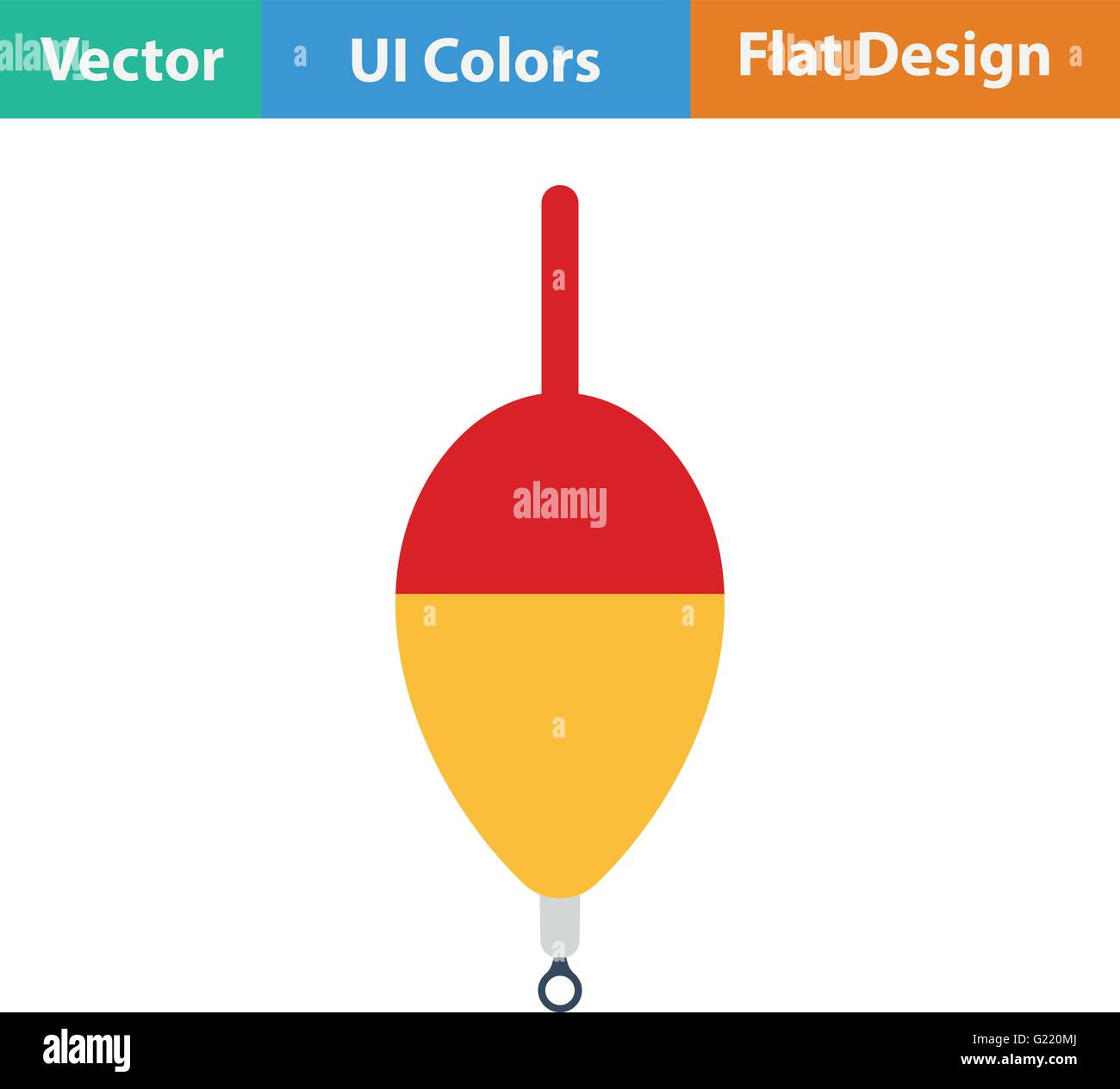 Flat design icon of float in ui colors. Vector illustration Stock ...