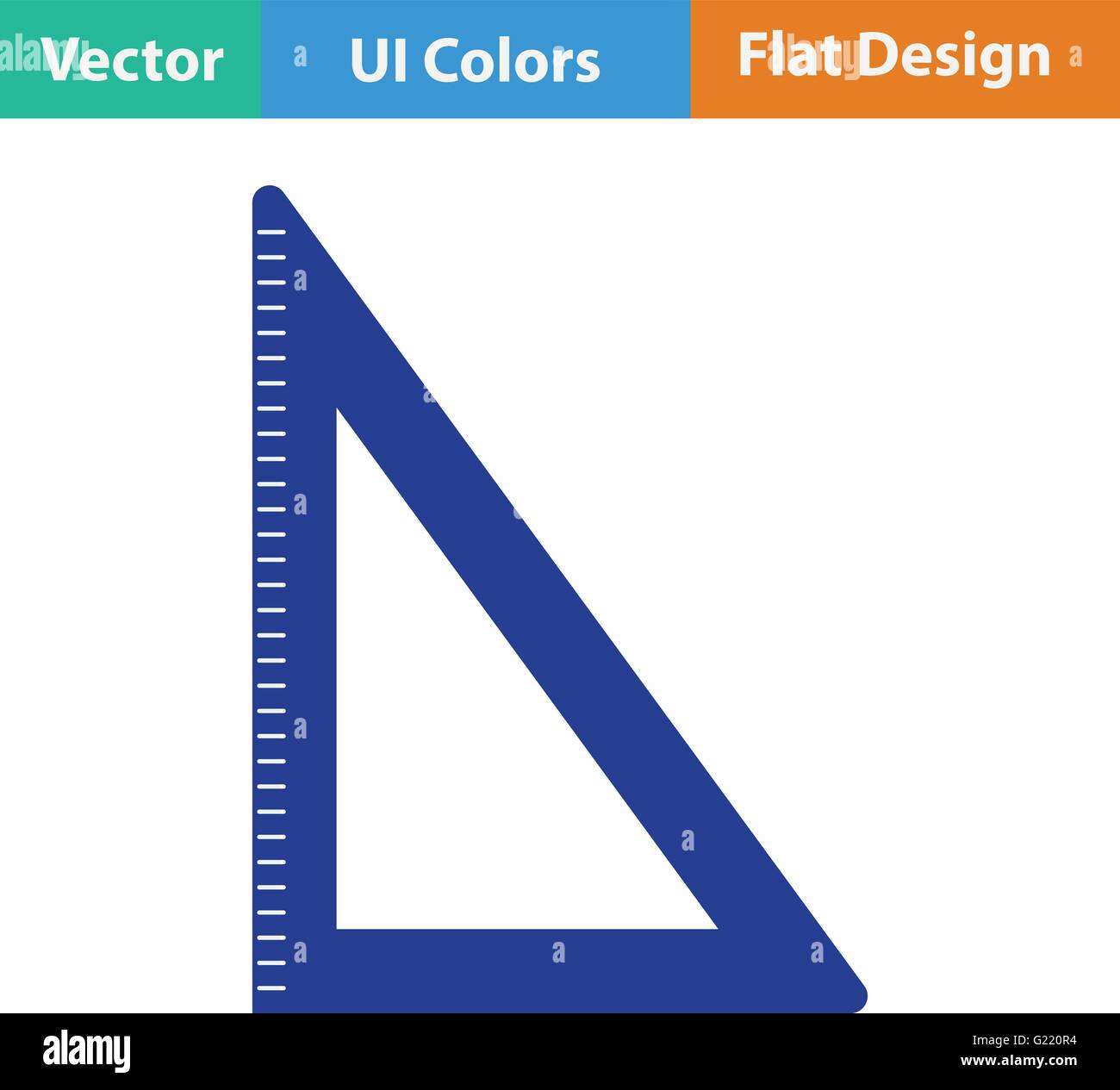 Flat design icon of Triangle in ui colors. Vector illustration Stock ...