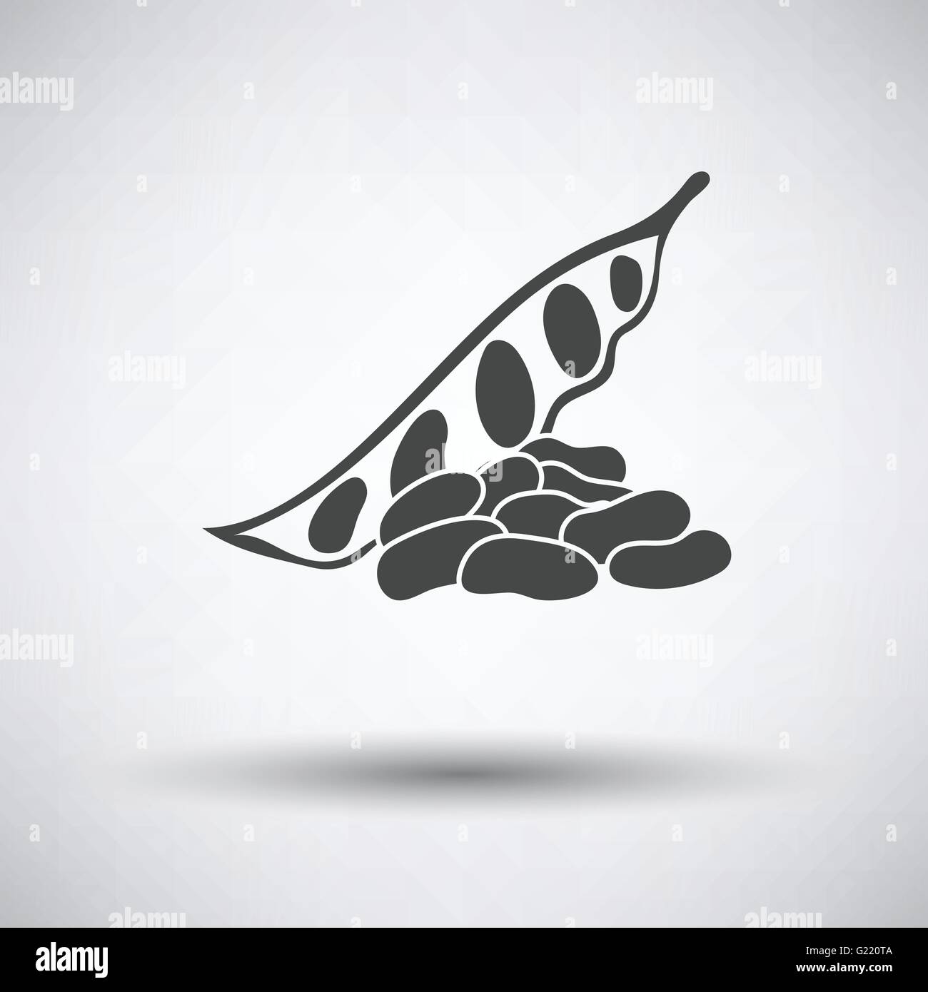 Beans icon on gray background with round shadow. Vector illustration ...