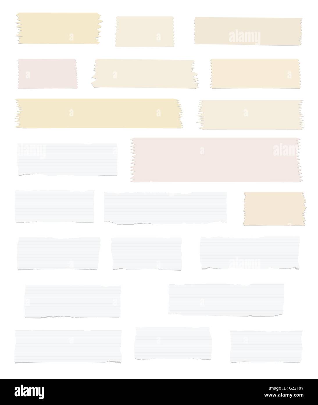 Torn paper stuck with tape Cut Out Stock Images & Pictures - Alamy