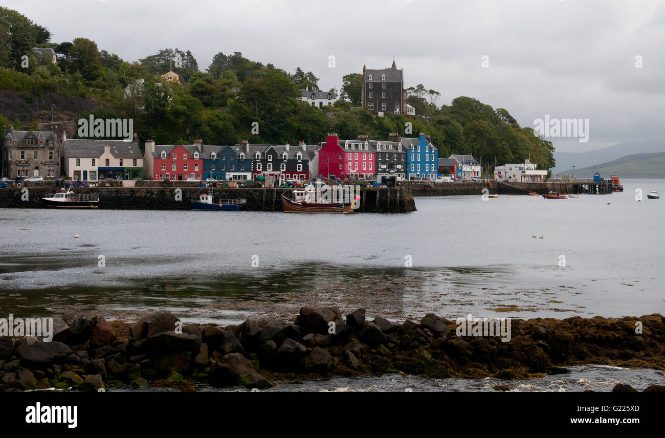 Cityscape of Tobermory capital city of the Isle of Mull, inner Herbides ...
