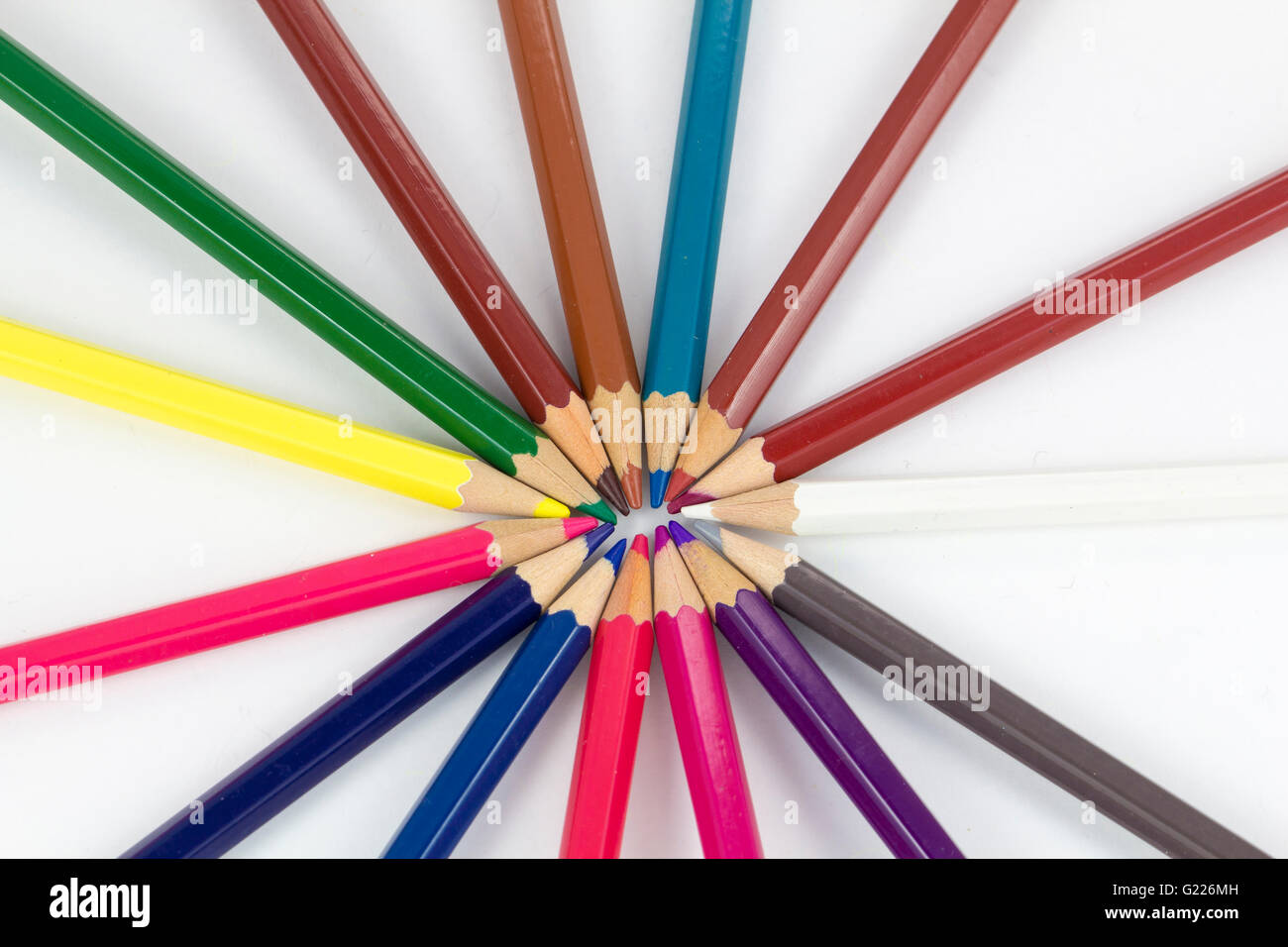 Color pencil circle hi-res stock photography and images - Alamy