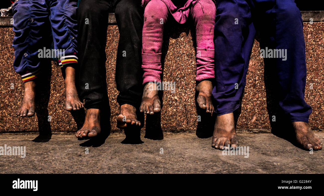 Barefoot homeless hi-res stock photography and images - Alamy