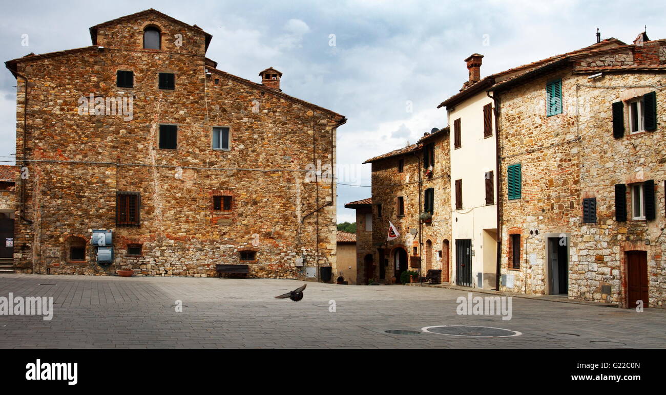 Castellina in Chianti town details, Tuscany Stock Photo - Alamy