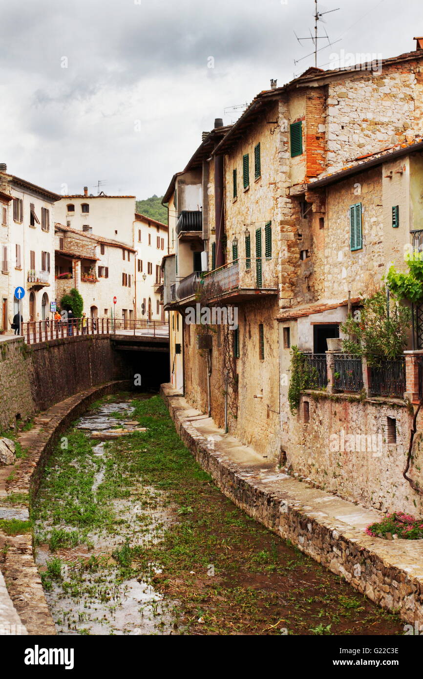 Gaiole in Chianti town details, Tuscany Stock Photo - Alamy