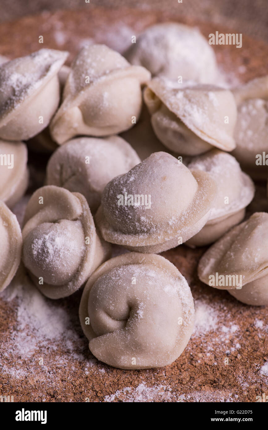 raw dumpling on bamboo wickerwork Stock Photo - Alamy