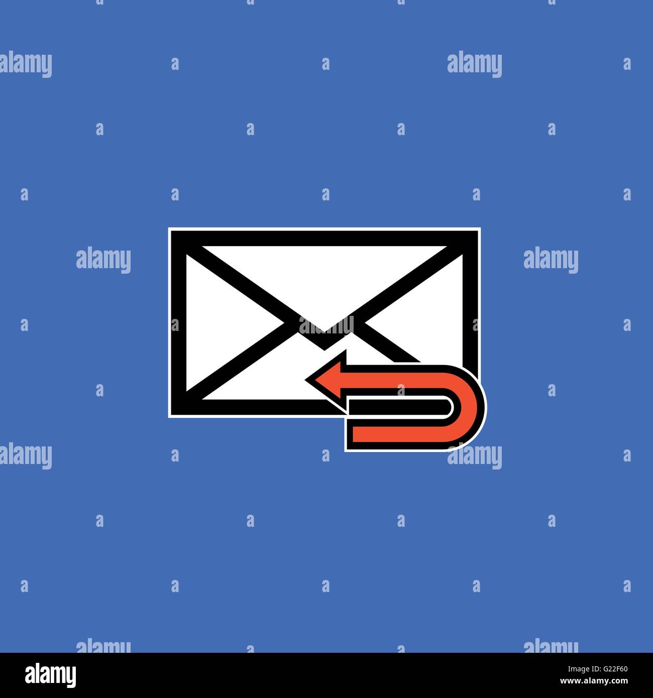 Envelope letter symbol blue Stock Vector Images - Alamy