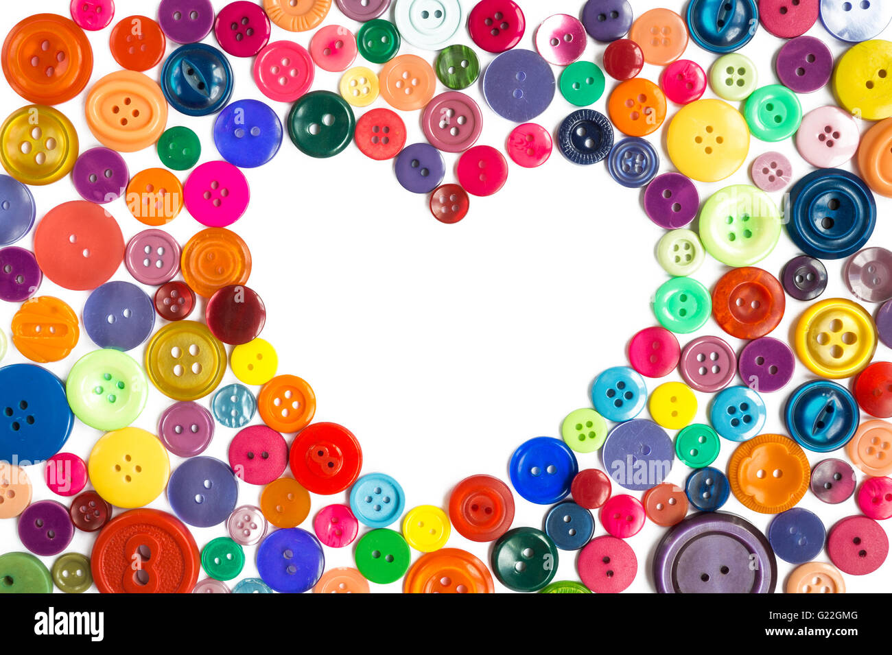 Many original buttons isolated on white background Stock Photo - Alamy