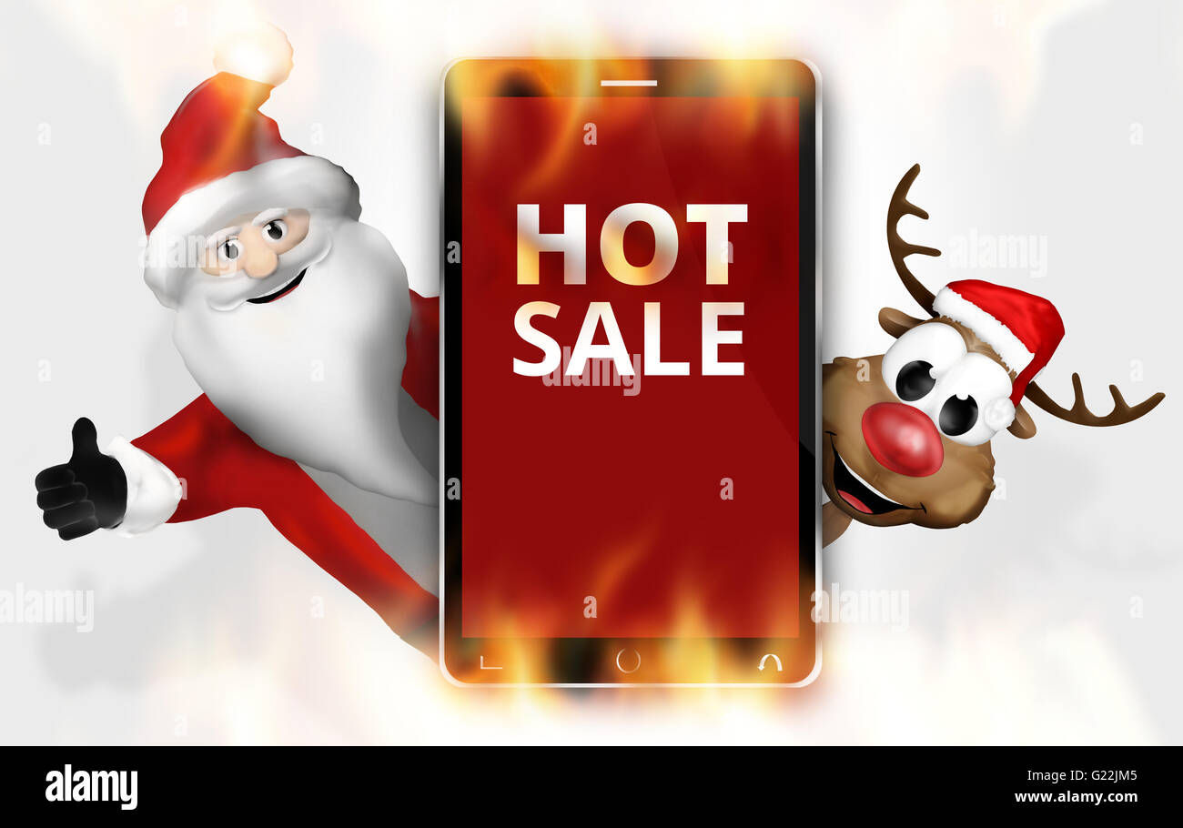 Hot Sale Christmas Red Mobile Phone Stock Photo - Alamy