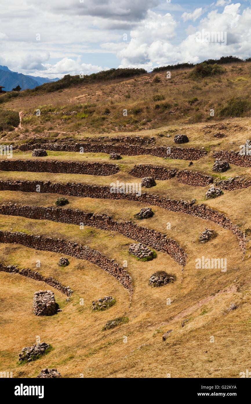 Incan terraces awaiting reconstruction after damaging rains, Moray ...