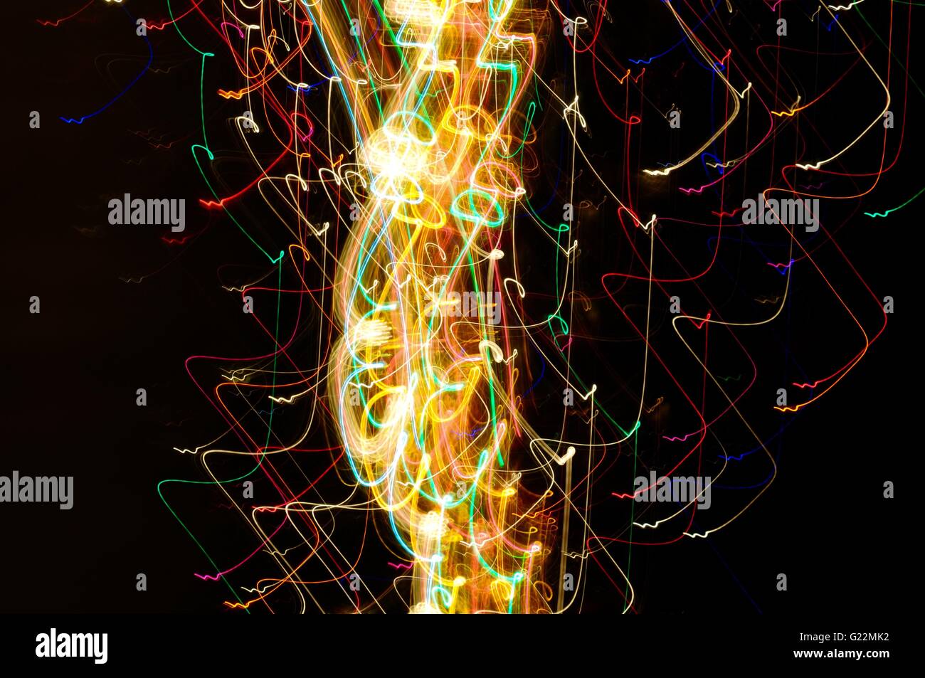 A Time Lapse Photo Of Christmas Lights Stock Photo Alamy
