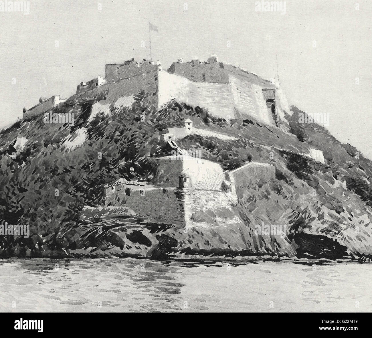 Old Fort at Santiago de Cuba during the Spanish American War Stock ...