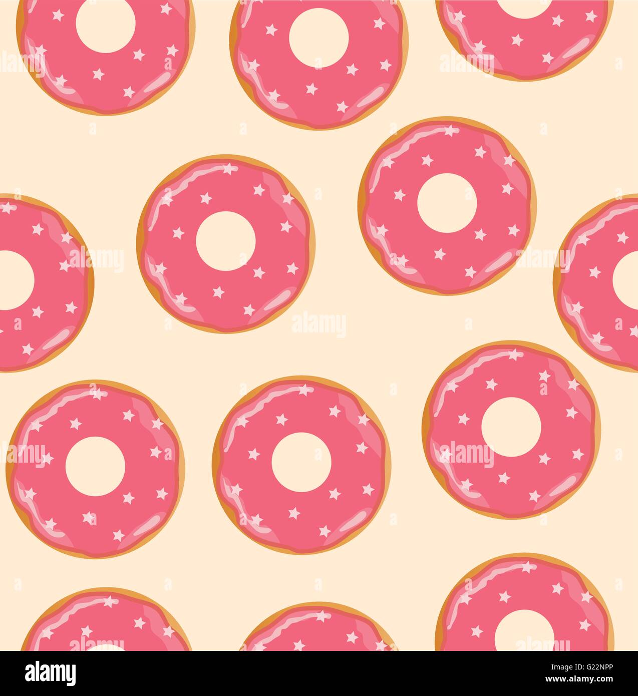 vector illustration of seamless donuts background Stock Vector Image ...