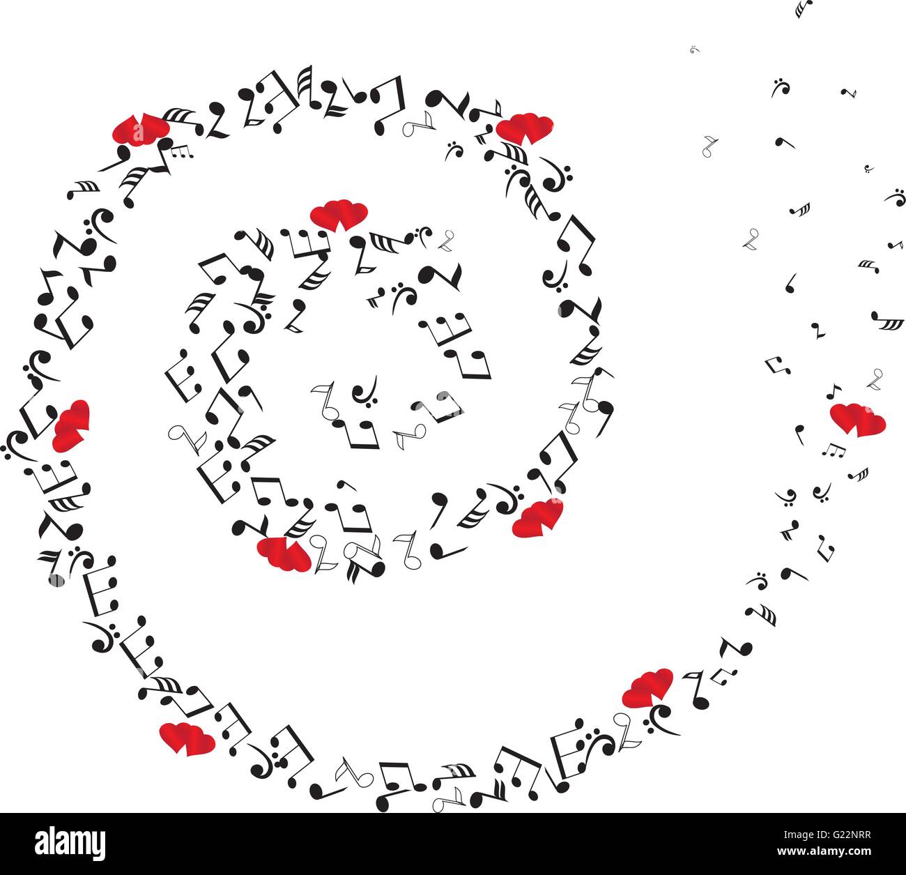 vector illustration of musical notes swirl background Stock Vector ...