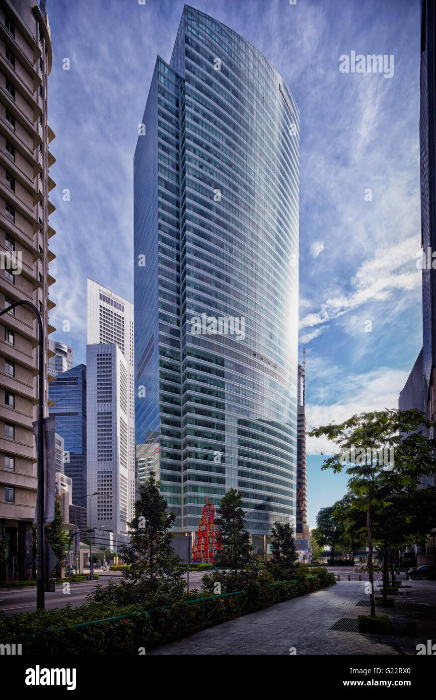 Ocean Financial Centre on Collyers Quay in Singapore on July 15, 2012 ...