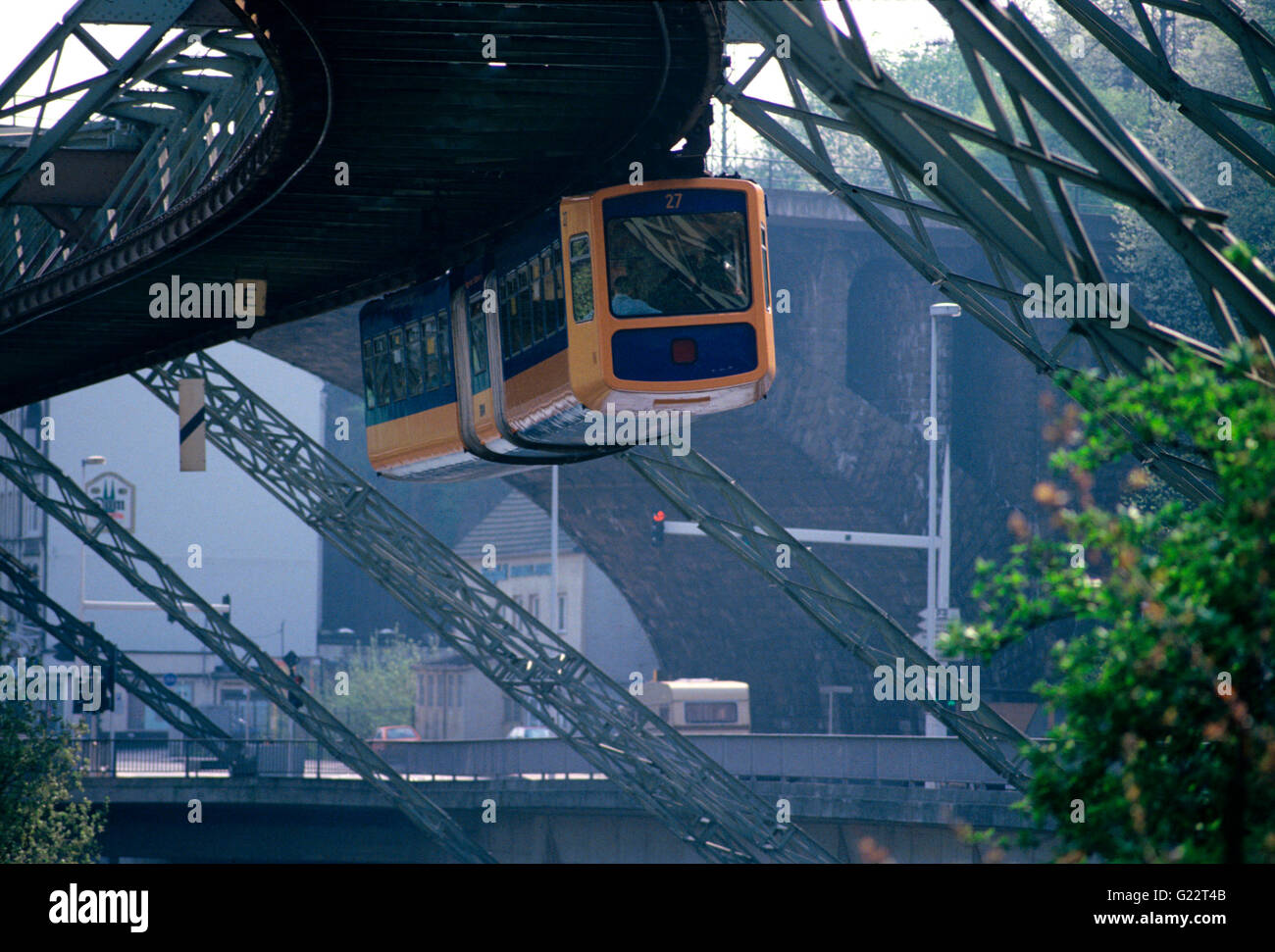 Wuppertal, Germany, Schwebebahn, world's only suspended rail ...