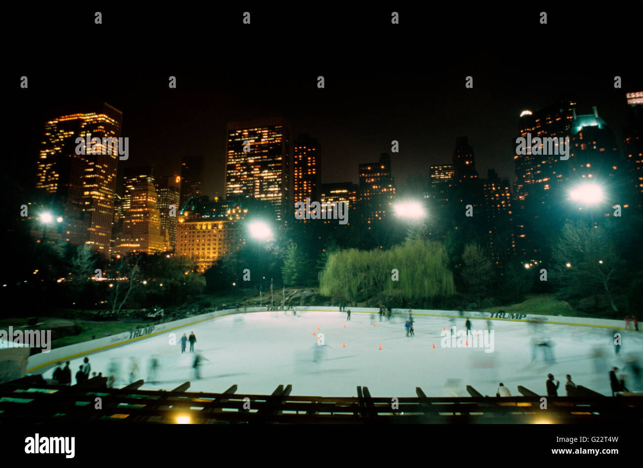 New York, Central Park, Ice skating ring Stock Photo - Alamy