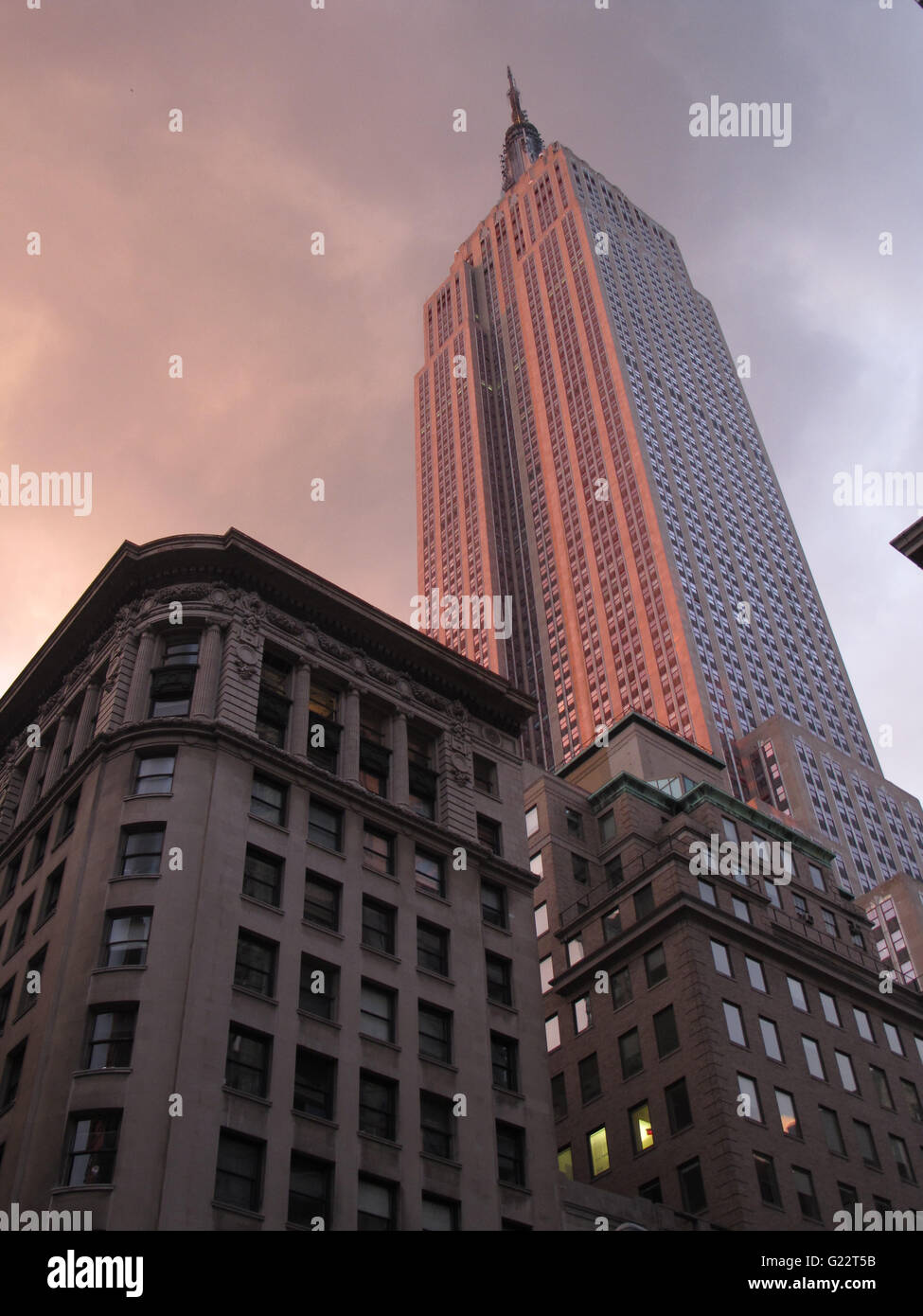 New York City, Empire State Building during sunset Stock Photo - Alamy