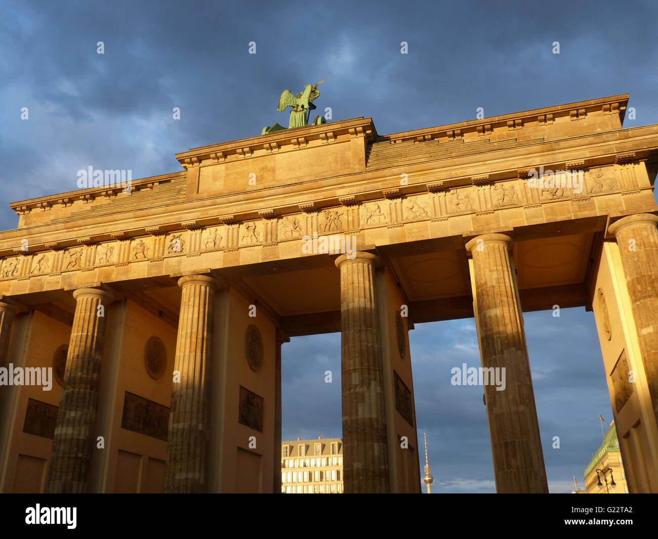 Berlin - Germany. Brandenburg Gate. The gates marks the begining of ...