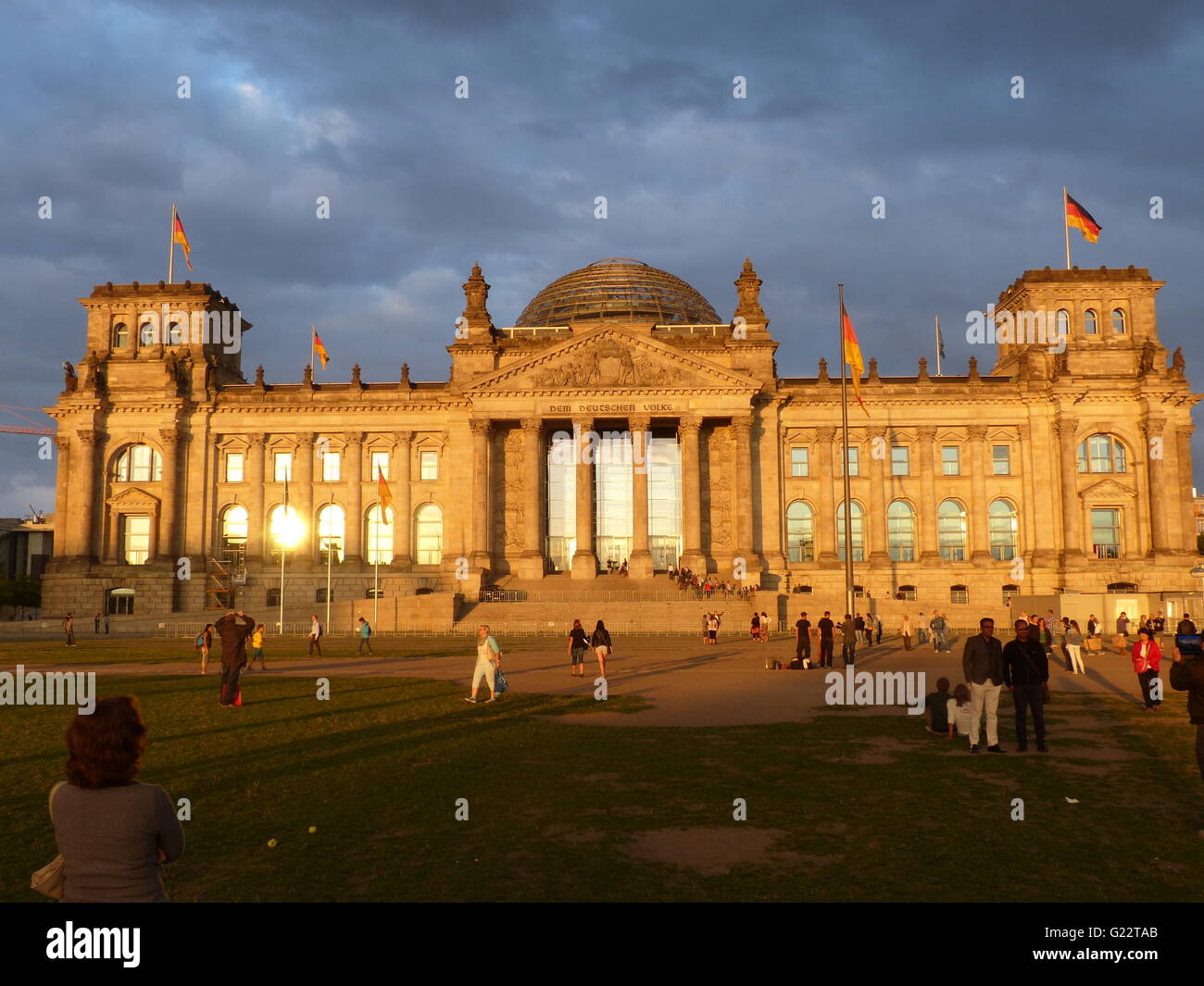 Berlin - Germany. Reichtag, German Parliament Building totally restored ...