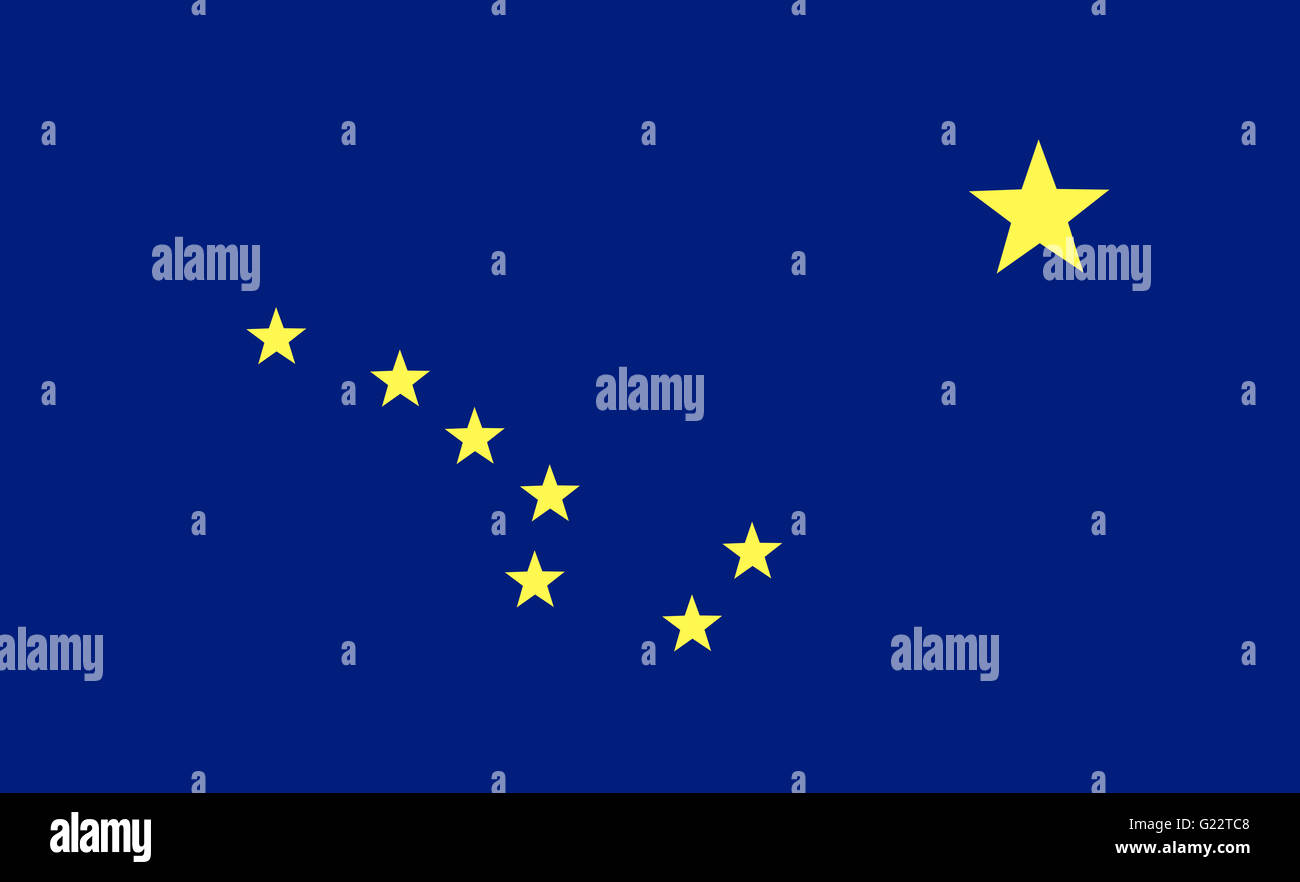 Illustration of an Alaska flag Stock Photo - Alamy