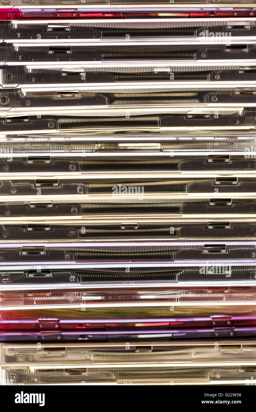 Pile of compact disks as background closeup Stock Photo - Alamy
