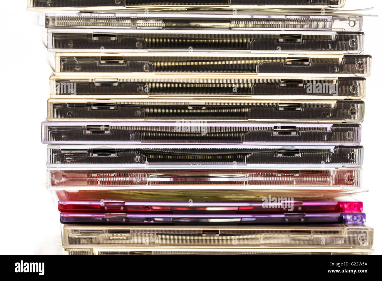 Pile of compact disks as background closeup Stock Photo - Alamy