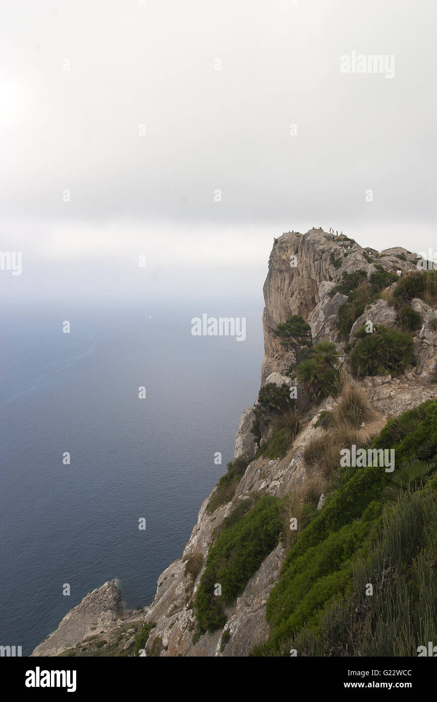 a beautiful moody picture of the cliff of Cap de Formentor from a ...