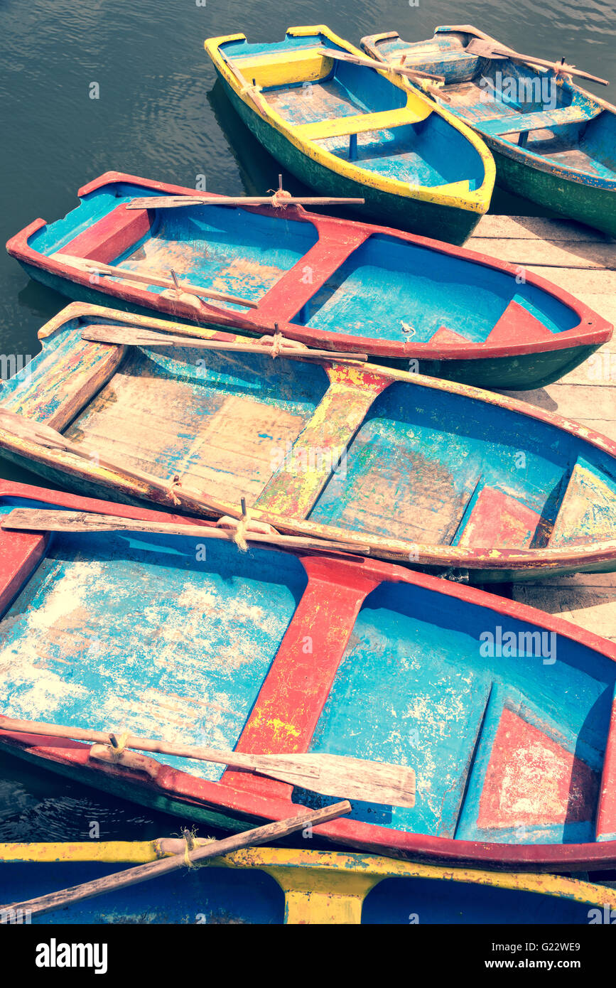 Colorful wood boat hi-res stock photography and images - Alamy