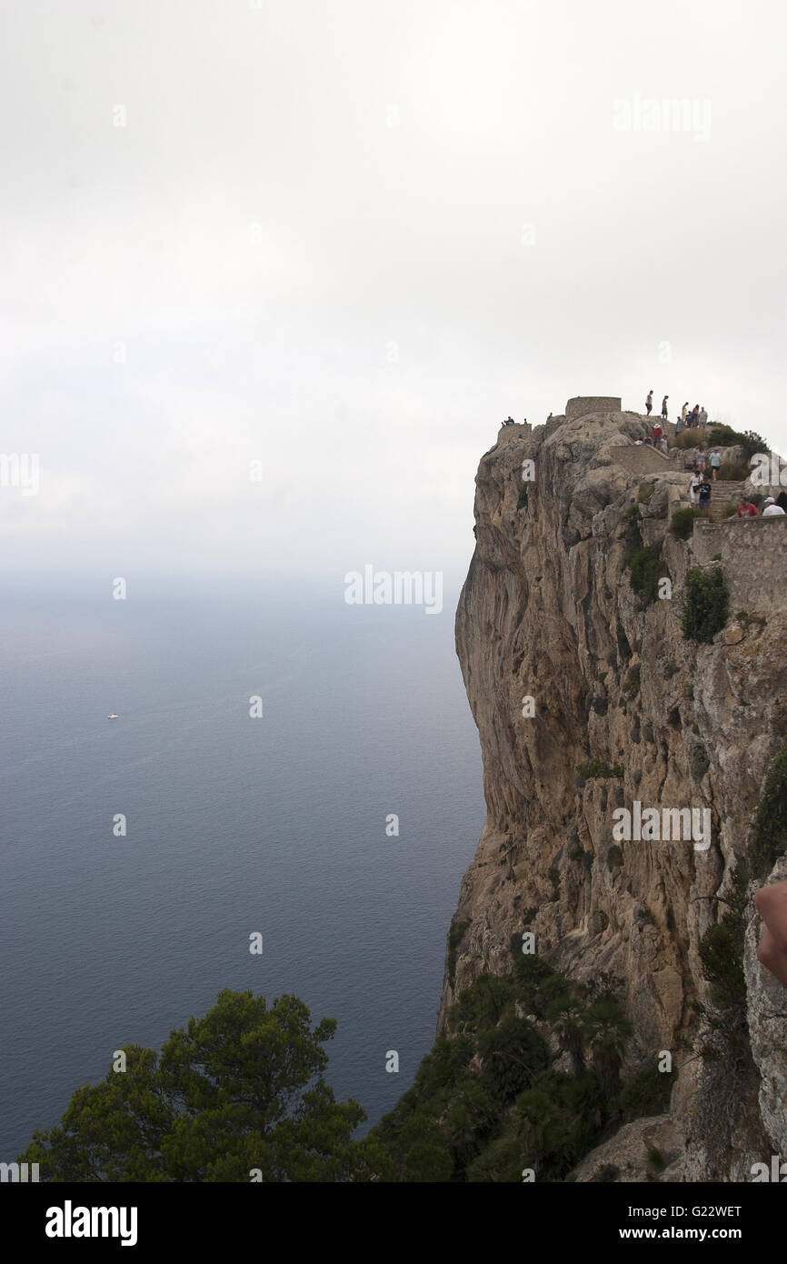 a beautiful moody picture of the cliff of Cap de Formentor from a ...