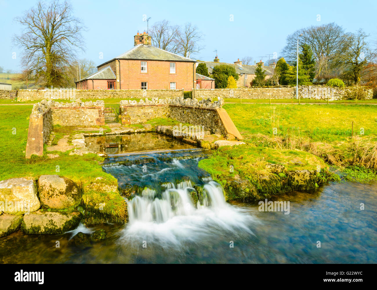Natural spring known as St Helen's Well, Great Asby, Cumbria (shown as ...
