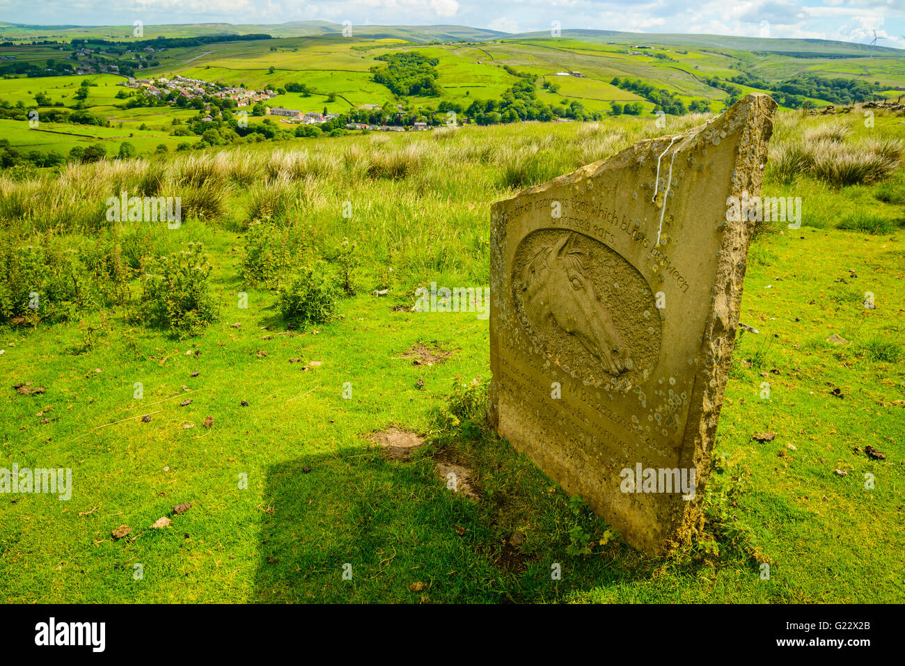 Lady Mary Towneley memorial above Cliviger gorge on the Pennine ...