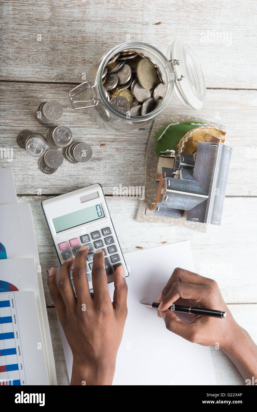 finance business calculation Stock Photo - Alamy