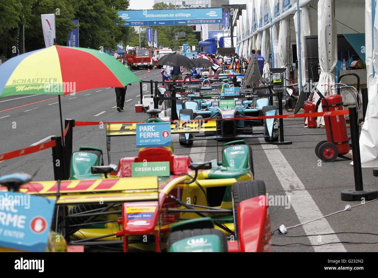 Berlin, Germany. 21st May, 2016. A guest in the formula E in Berlin ...