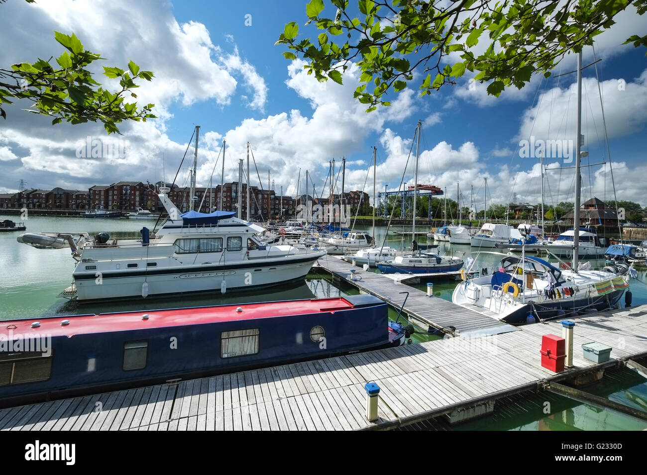 Boats at Preston Marina Stock Photo - Alamy