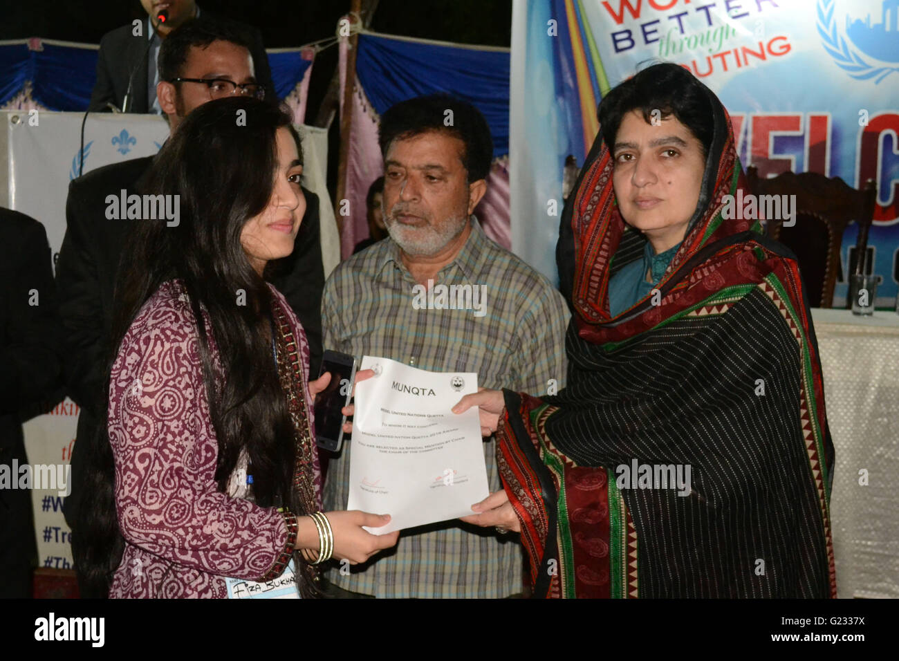 Quetta, Pakistan. 22nd May, 2016. Speaker Balochistan Assembly and ...