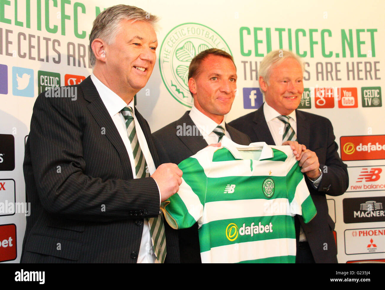 Celtic Park, Glasgow, Scotland. 23rd May, 2016. Celtic unveil Brendan ...