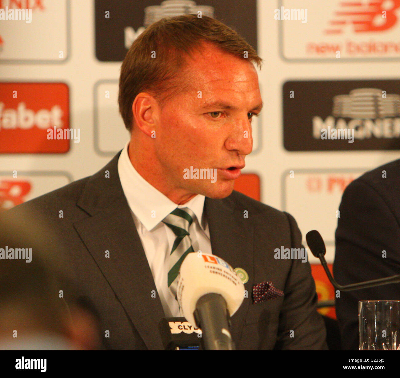 Celtic Park, Glasgow, Scotland. 23rd May, 2016. Celtic unveil Brendan Rodgers as the new manager ...