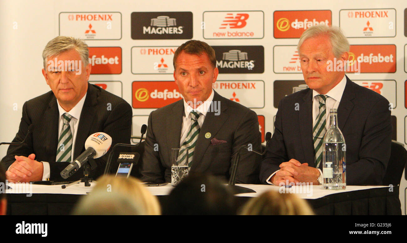 Celtic Park, Glasgow, Scotland. 23rd May, 2016. Celtic unveil Brendan ...