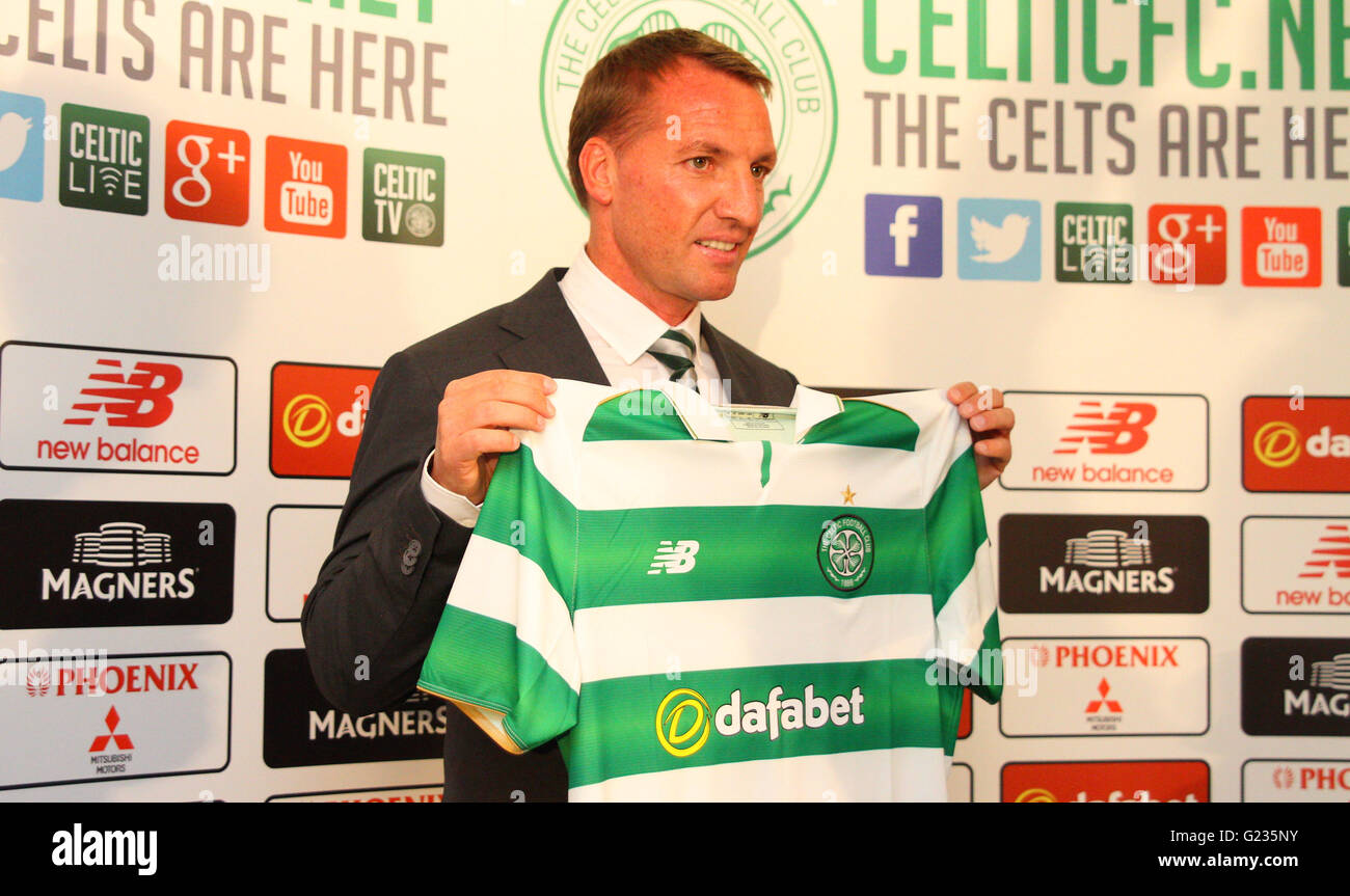 Celtic Park, Glasgow, Scotland. 23rd May, 2016. Celtic unveil Brendan ...