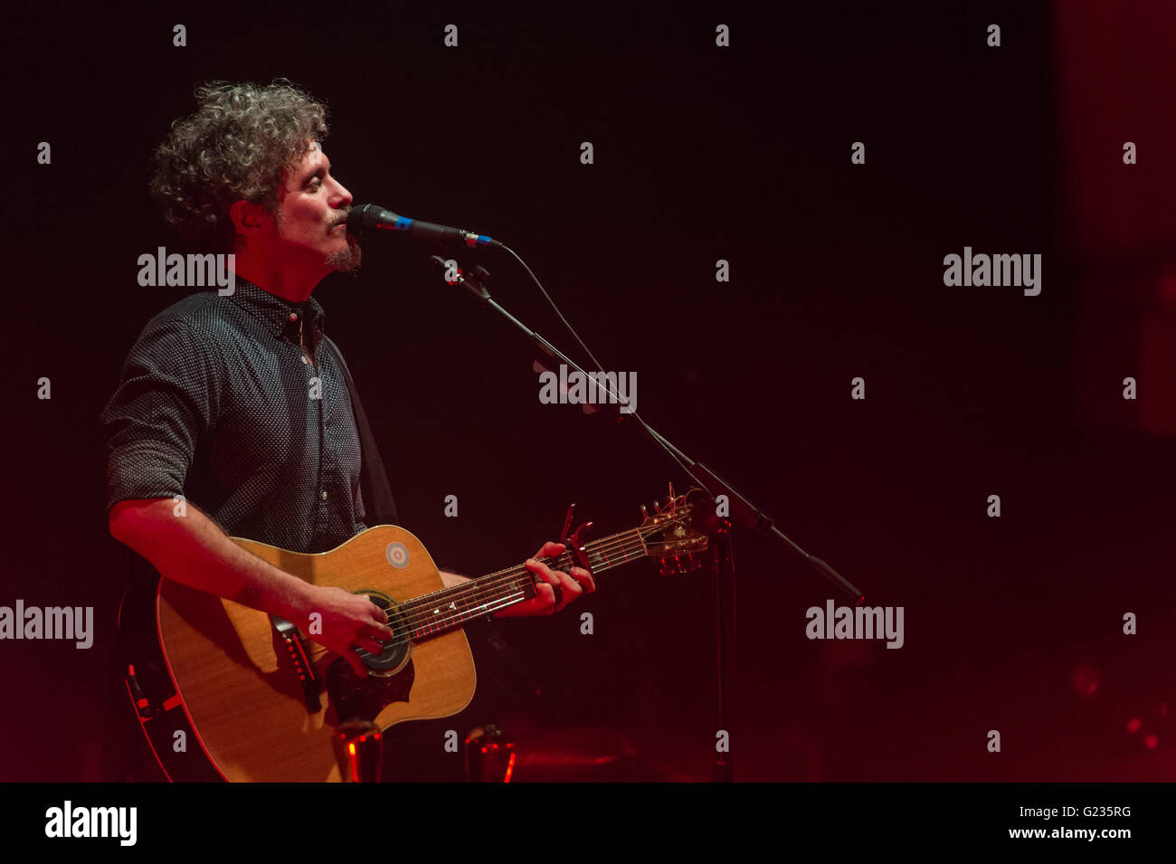 Rome, Italy. 22nd May, 2016. The Italian singer with his band performed ...