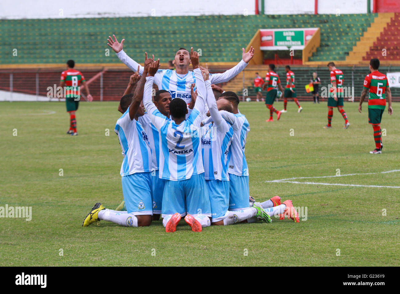 SAO PAULO, Brazil - 05/23/2016: PORTUGUESE X MACA? - game between ...